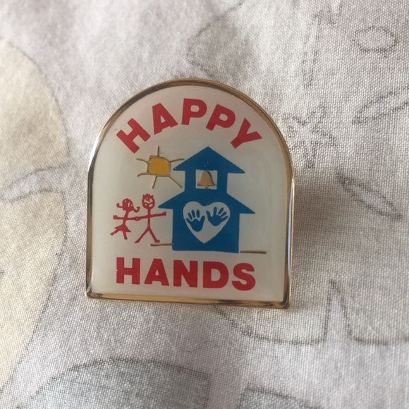 Vintage | Accessories | Vintage Happy Hands Enamel Pin | Poshmark